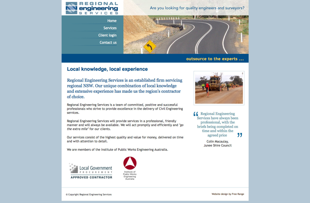 Recent projects | Free Range Web Design | Clean & clear website design ...